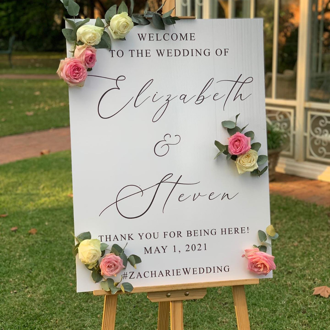 Weddings | Welcome Board | Minimalist – Hashtag South Africa (Pty) Ltd